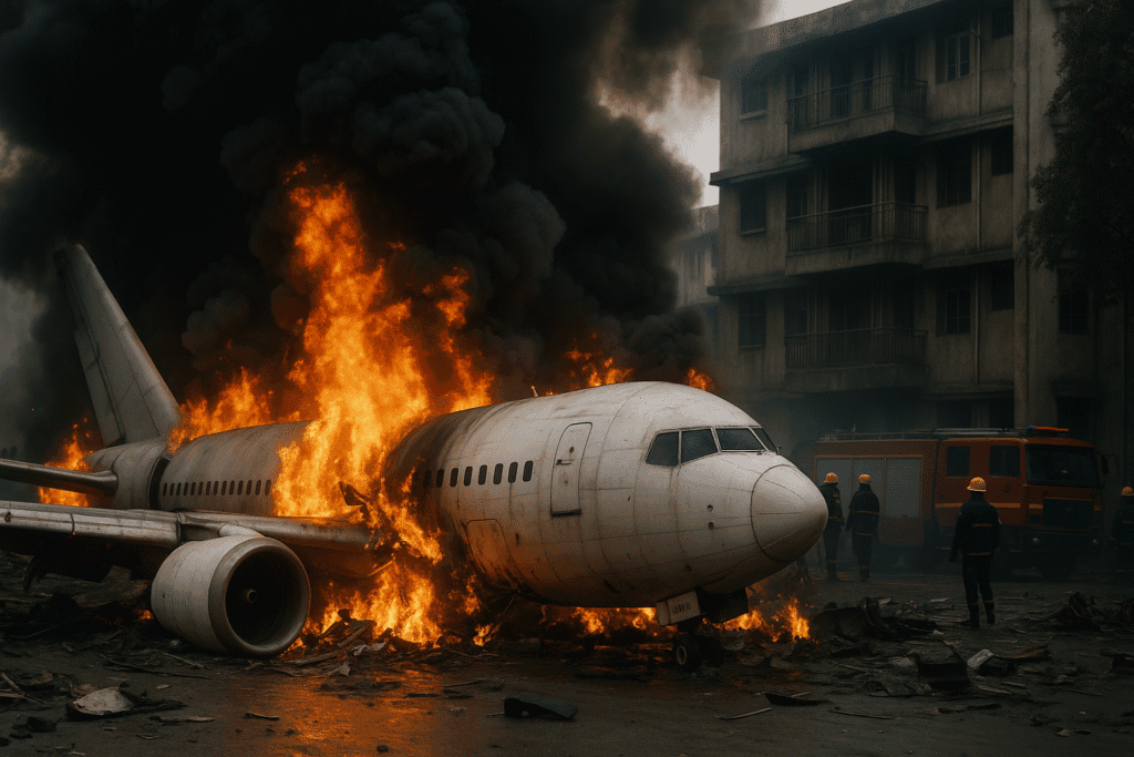 Air India Flight AI171 Crashes Near Ahmedabad, 242 Onboard